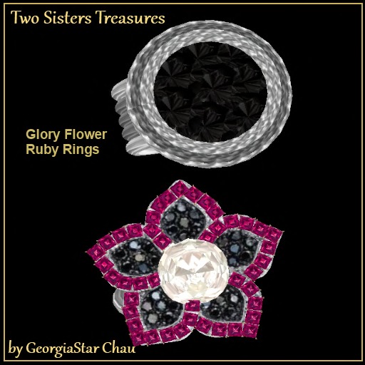 Second Life Marketplace - TST Glory Flower Ruby Rings