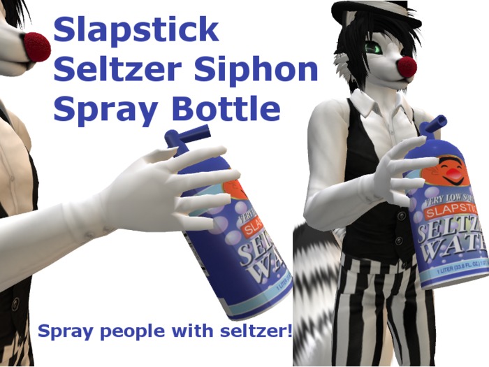 Second Life Marketplace - Slapstick Seltzer Siphon Spray Bottle