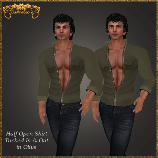Second Life Marketplace - *Carrasco's* Half Open Shirt Tucked In & Out ...