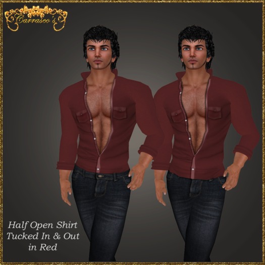 Second Life Marketplace - *Carrasco's* Half Open Shirt Tucked In & Out ...