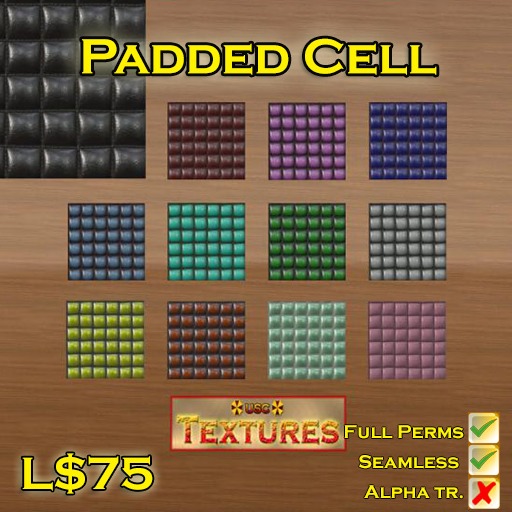 Second Life Marketplace - USC Textures - Padded Cell