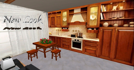 Second Life Marketplace - Princess Modern Mahogany Maple Kitchen - 1 ...