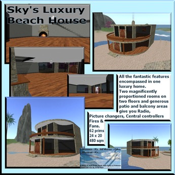 Second Life Marketplace - Sky Luxury Prefab Beach House with furniture