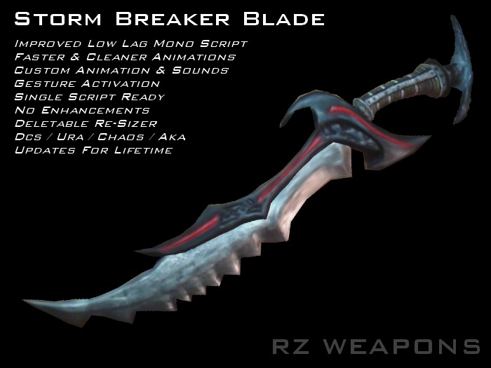 Second Life Marketplace - ::RZW:: Storm Breaker Blade :: v.2.0