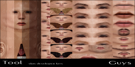 Second Life Marketplace - TOOL dev GUYS - skin maker template (6 tone)