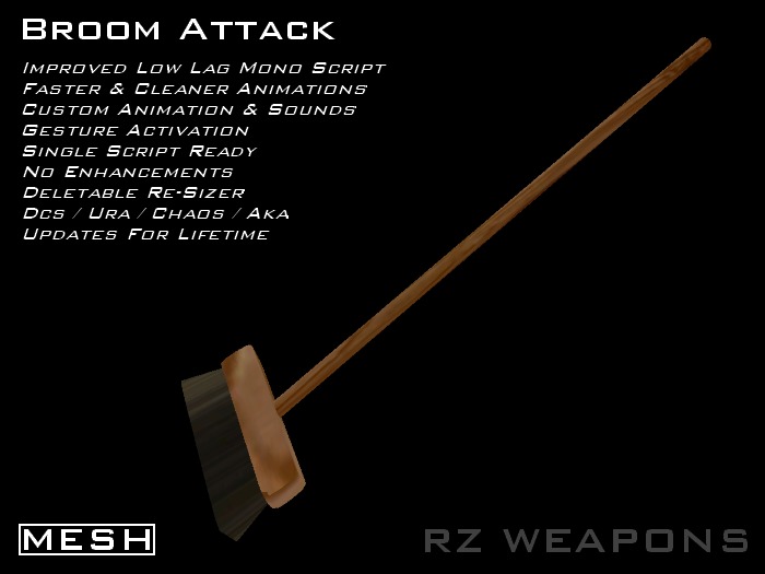 Second Life Marketplace - ::RZW:: Broom Attack [MESH] :: v.2.0