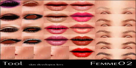 Second Life Marketplace - TOOL dev FEMME02- skin maker template ...