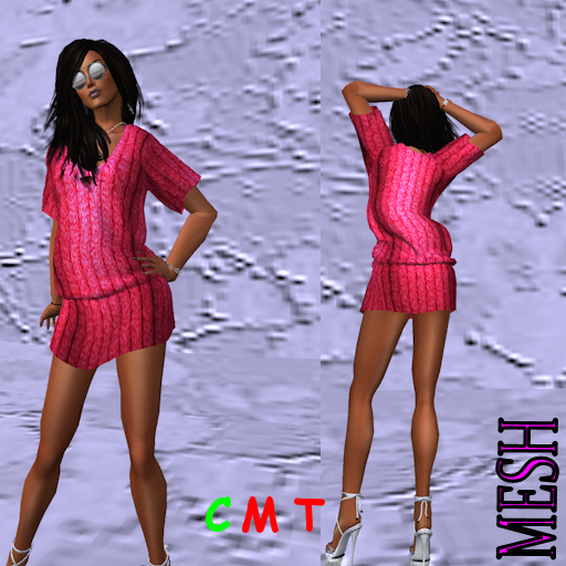 Second Life Marketplace - Red Wool mesh mini dress