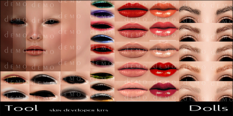 Second Life Marketplace - TOOL dev DOLLS - skin maker template (6 tone)