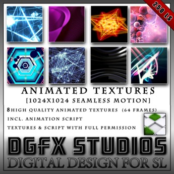 Second Life Marketplace - DGFX ANIMATED TEXTURES : 3D ANIMATION FATPACK