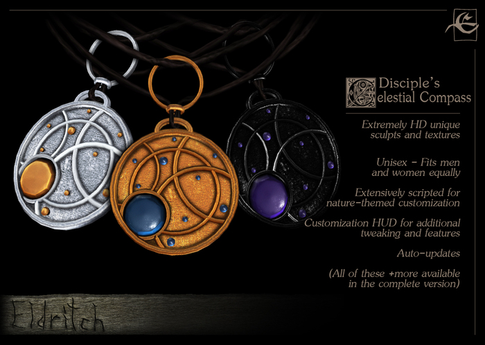 Second Life Marketplace - .Eldritch. Celestial Compass Pendant (Disciple)
