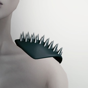 Second Life Marketplace - -Glam Affair- Spiked Shoulder Pads in Black