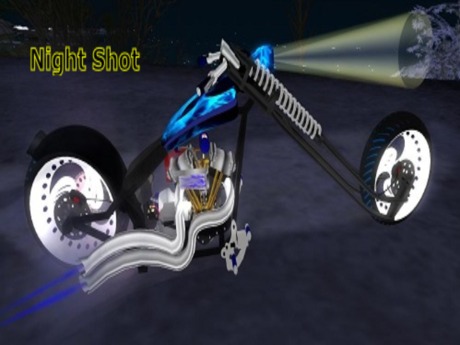 Second Life Marketplace - Blue Lightning chopper bike