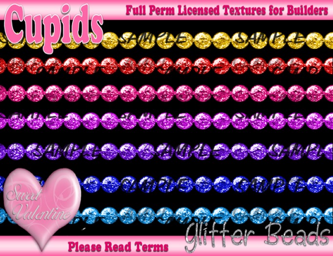 Second Life Marketplace - 10 Glitter Bead Alpha Textures