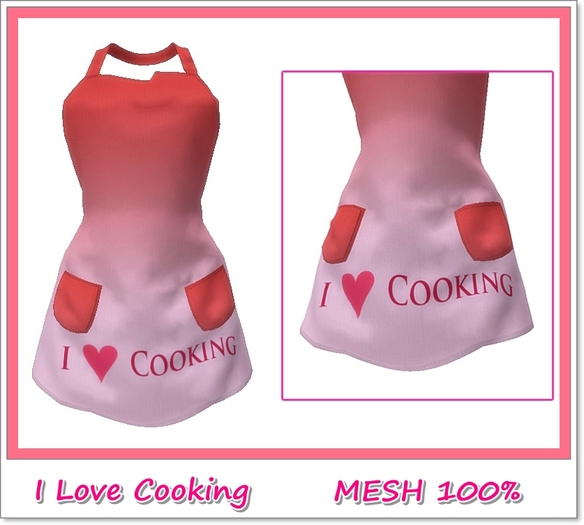 Second Life Marketplace - PROMO :: MESH Apron ** I love Cooking
