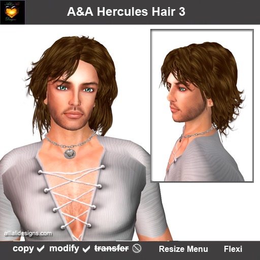Second Life Marketplace - A&A Hercules Hair Brunette (Value Pack Color ...
