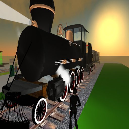 Second Life Marketplace - Old western train (boxed)