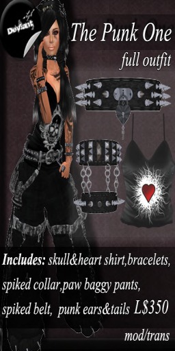 Second Life Marketplace - .::DS::. The Punk One outfit (Women) - neko ...