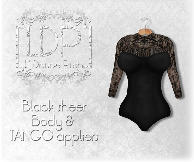 Second Life Marketplace - Black sheer Body with TANGO appliers