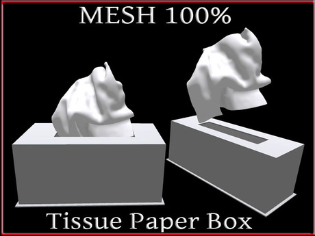 Second Life Marketplace - T-3D Creations [Tissue paper / box] MESH ...