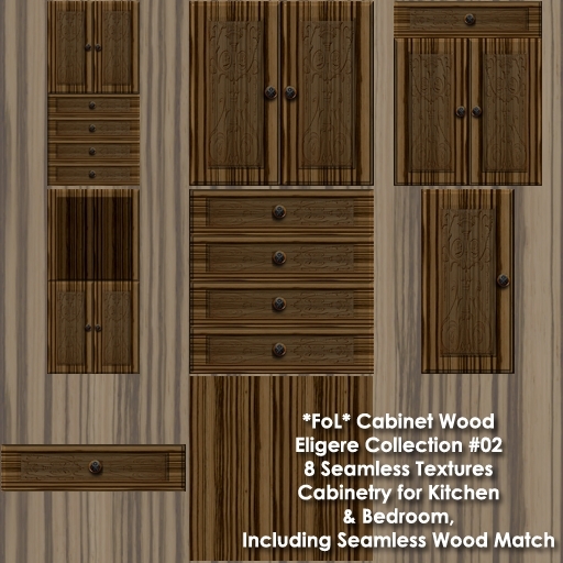Second Life Marketplace - *FoL* Textures - Eligere Cabinet Collection ...