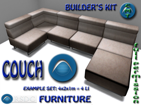 Second Life Marketplace - RSDC FURNITURE - COUCH BUILDER'S KIT