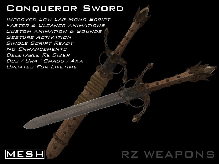 Second Life Marketplace - ::RZW:: Conqueror Sword [MESH] :: v.2.0