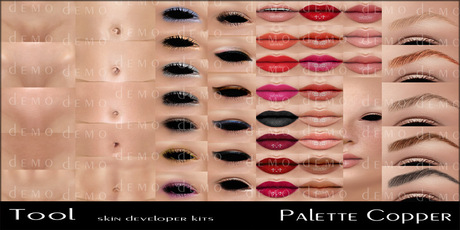 Second Life Marketplace - TOOL dev Palette Copper - skin maker template ...