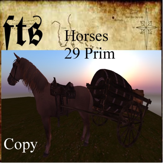 Second Life Marketplace - Horses carriage wiht