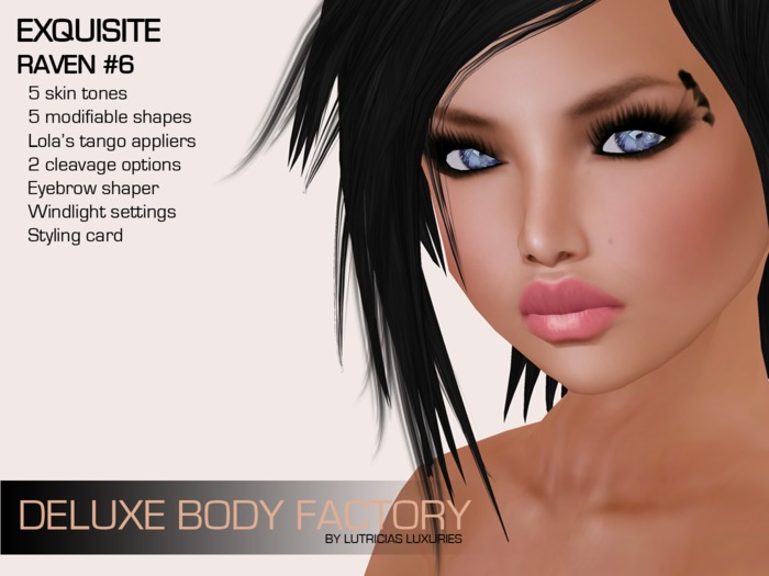 Second Life Marketplace - DBF Exquisite skin collection Raven #6, 5 ...