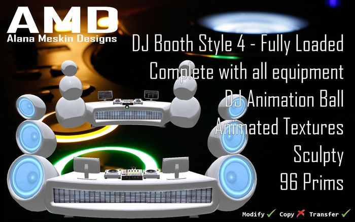 Second Life Marketplace - Alana Meskin Designs - DJ Booth Style 4 Fully ...
