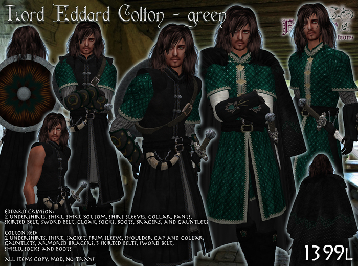 Second Life Marketplace - *FF* Lord Eddard Colton Green
