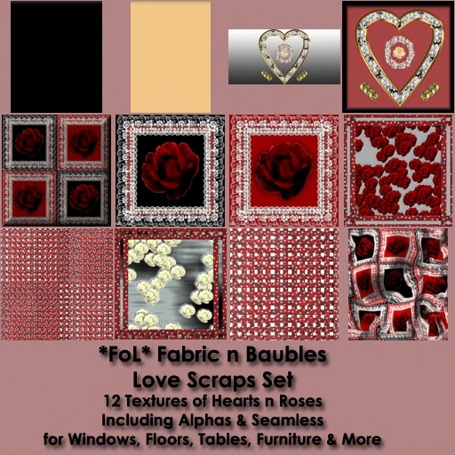 Second Life Marketplace - *FoL* Textures - Fabric Love Scraps Set