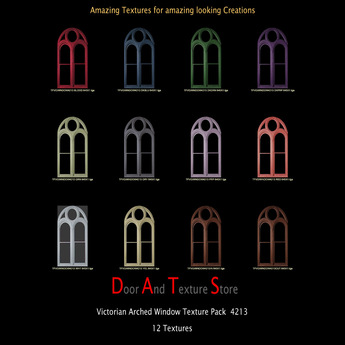 Second Life Marketplace - 12 Pack of Arched Victorian Window Textures ...