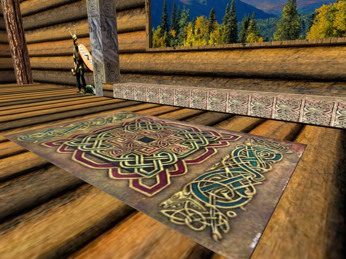 Second Life Marketplace - Celtic Cross Rug or Wall Hanging w Dogs ...