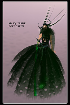 Second Life Marketplace - Masquerade DeepGreen Gown / Violator