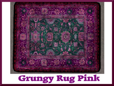 Second Life Marketplace - GrungyGreen/Pink Rug