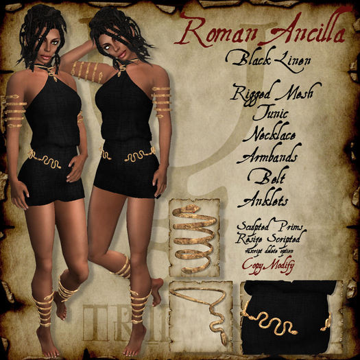 Second Life Marketplace - Trident Roman Ancilla [Black]