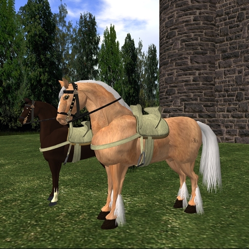 Second Life Marketplace - Medieval knight: Saddle without barding white ...