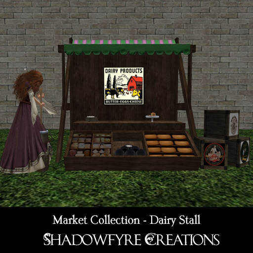 Second Life Marketplace - SC - Mesh - Dairy Stall - Boxed