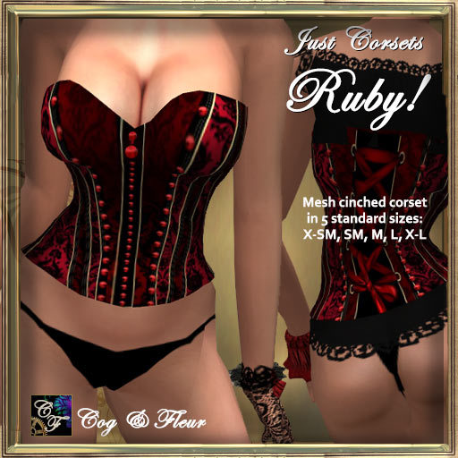 Second Life Marketplace - JUST CORSET -- RUBY! Mesh Corset