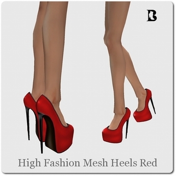 Second Life Marketplace - Blackburns High Fashion Mesh Heels Red