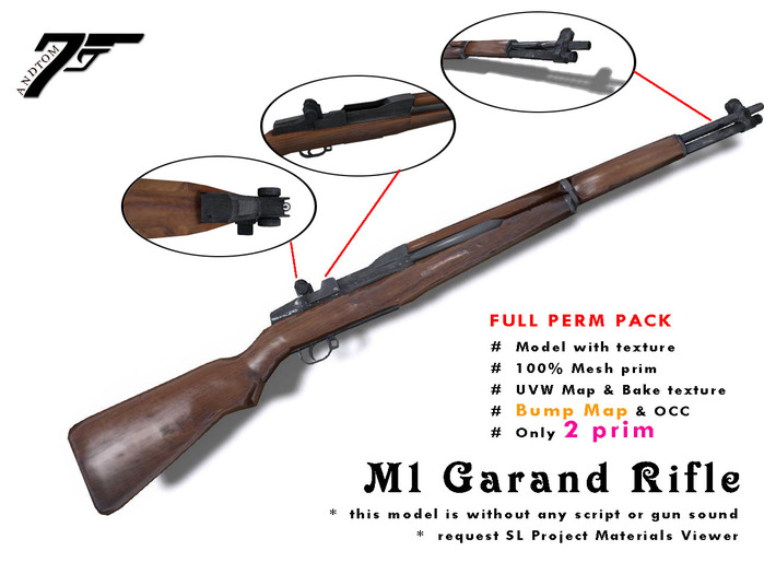 Second Life Marketplace - M1 Rifle V1.0