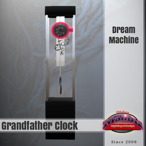 Second Life Marketplace - Malibu "Dream Machine" Grandfather Clock [boxed]