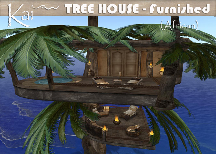 Second Life Marketplace - KAI – TREE HOUSE FURNISHED - African - Tree ...