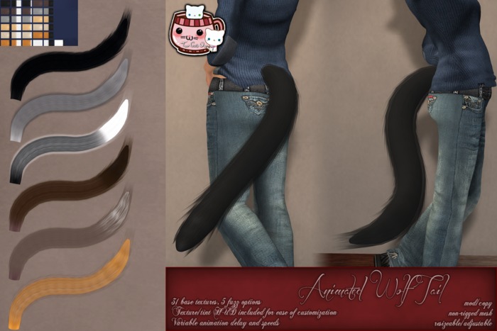 Second Life Marketplace - c( TC ) Animated Wolf Tail DEMO