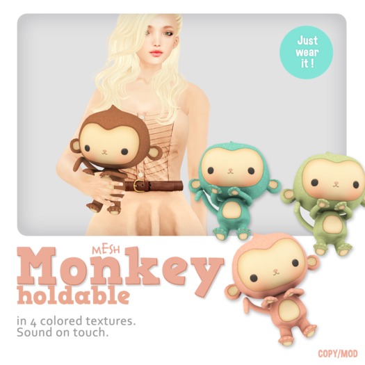 Second Life Marketplace - *MishMish* Monkey Holdable Pet