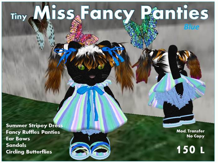 Second Life Marketplace - Tiny Miss Fancy Panties Blue