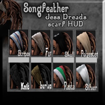 Second Life Marketplace - *SongF* Jess rigged mesh MALE dreadlocks ...
