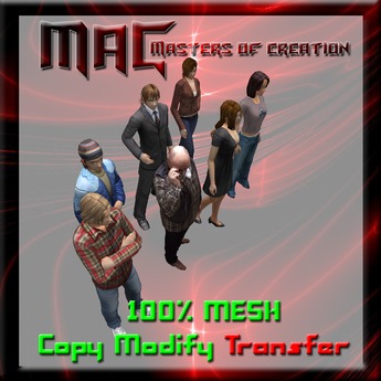 Second Life Marketplace - MAC- 3D People ( male and female models )